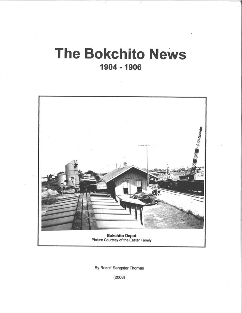 NEWSPAPER EXTRACTIONS-The Bokchito News, 1904-1906, 209 pages – Bryan ...
